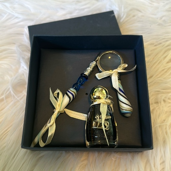 Office | Glass Quill And Ink Set From Venice | Poshmark